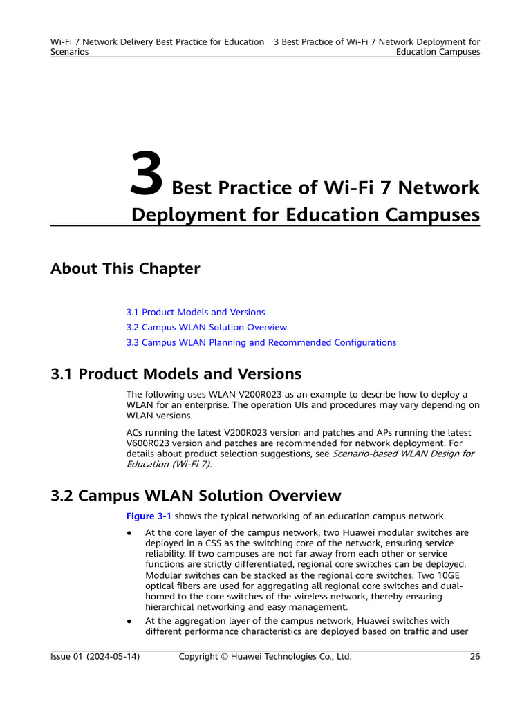 01-03 Best Practice of Wi-Fi 7 Network Deployment for Education Campuses (1) | PDF | I Pv6 ...