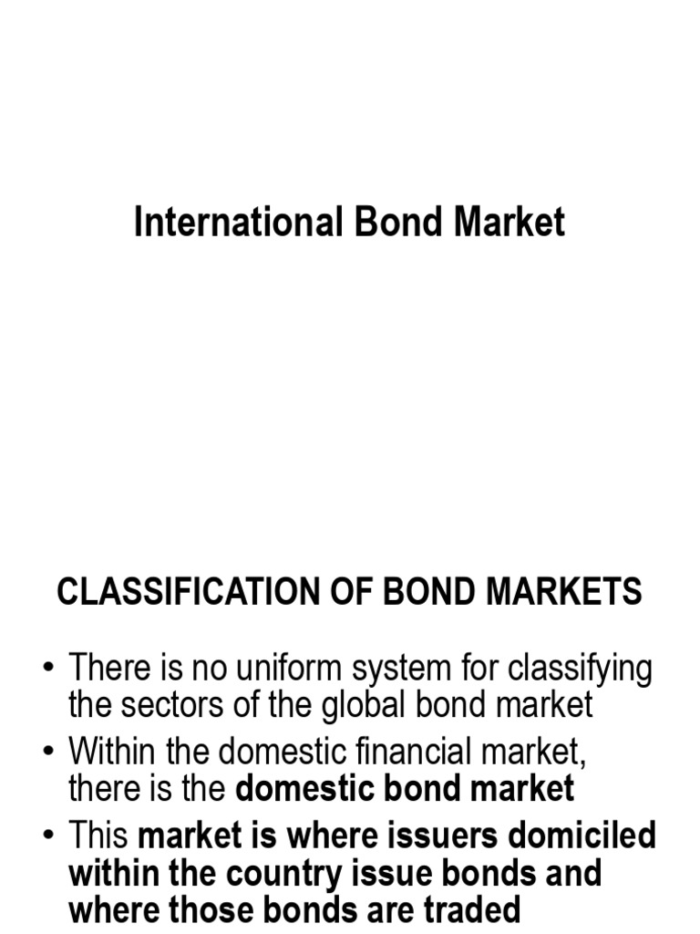 Overview of the International Bond Market | PDF | Bonds (Finance ...