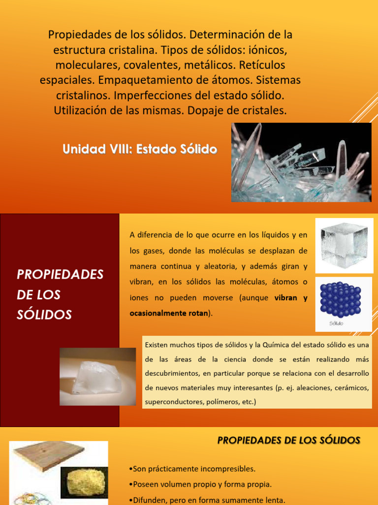 Propiedades y Estructura de Sólidos | PDF | Semiconductores | Sólido