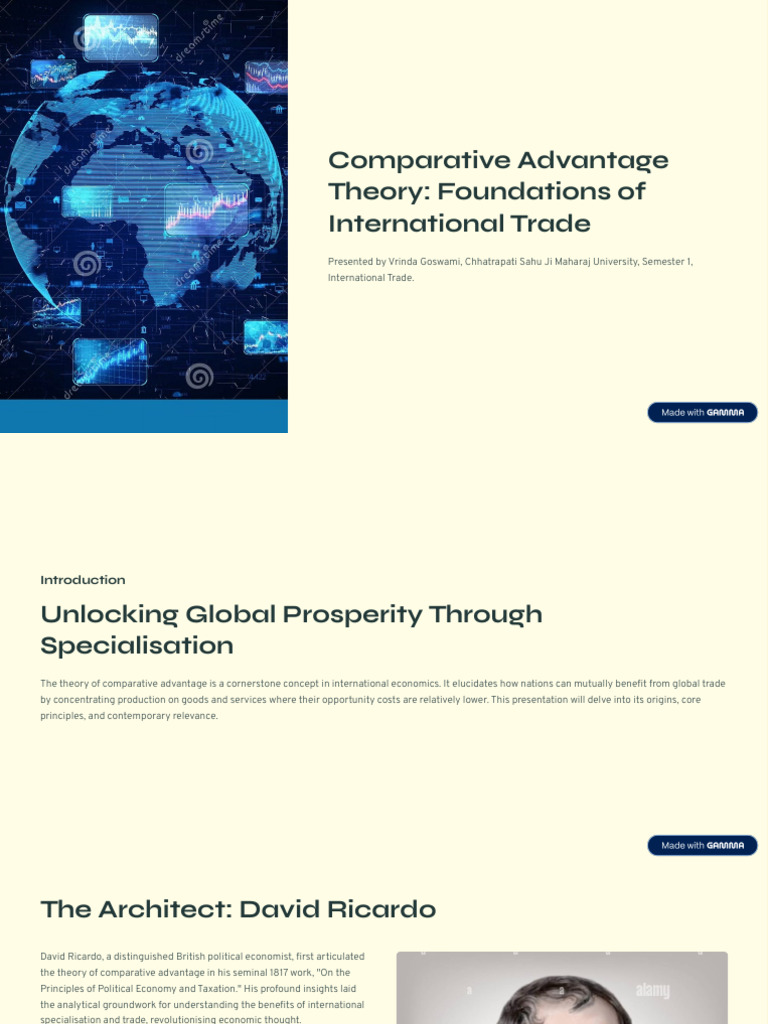 Assumptions of Comparative Advantage Theory | PDF | Comparative ...