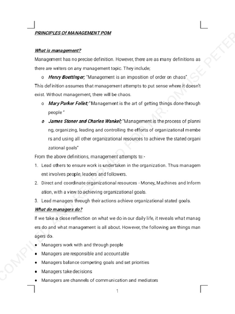 Principles of Management | PDF