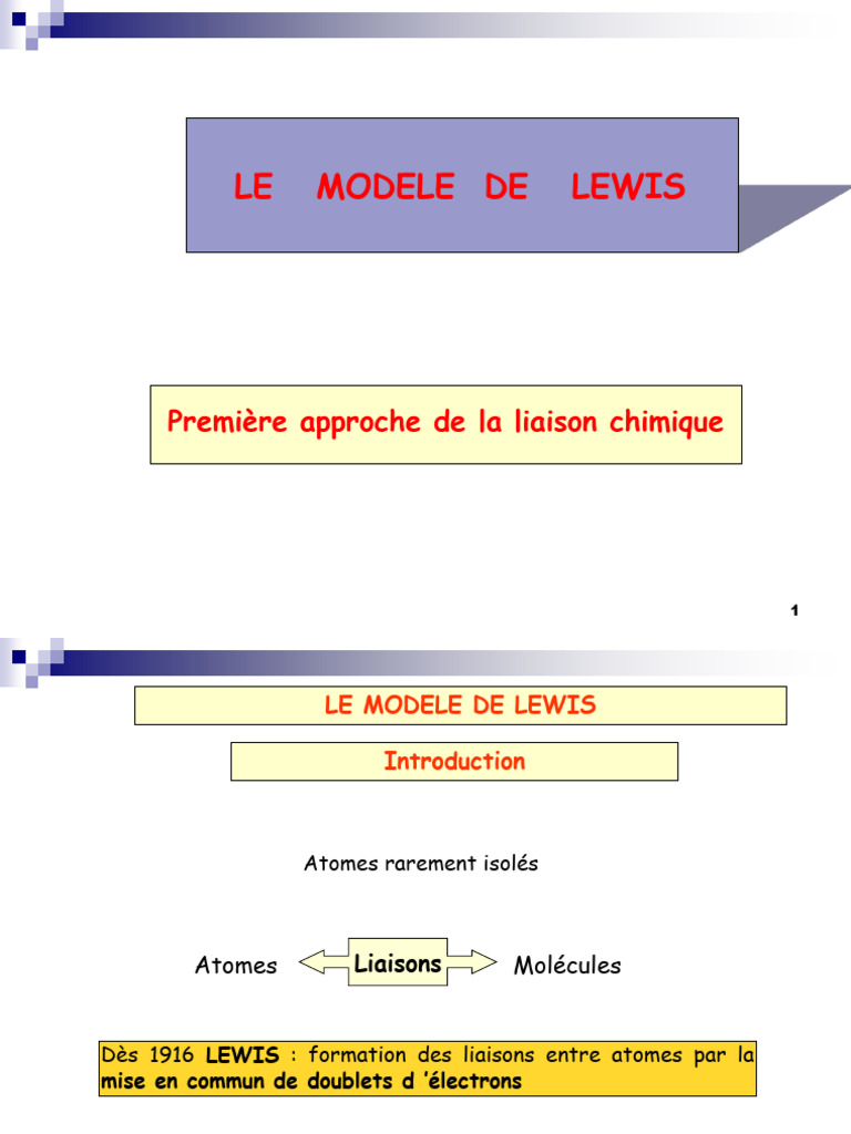 Modèle de Lewis et géométrie moléculaire | PDF | Liaison chimique ...
