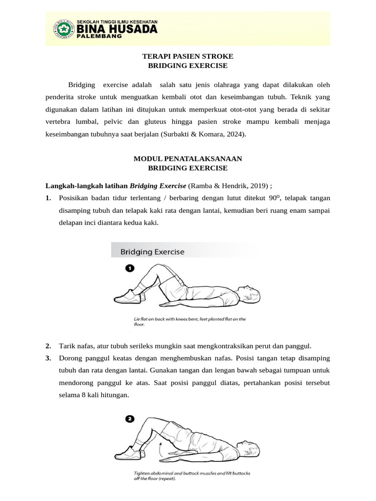 Latihan Bridging untuk Pasien Stroke | PDF
