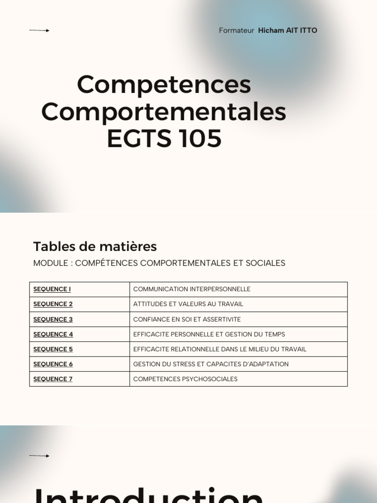 Compétences Comportementales au Travail | PDF | Savoir-être ...