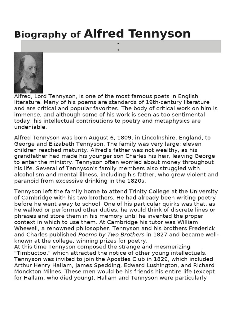 Alfred Tennyson ULYSSES | PDF | Odysseus | Poetry