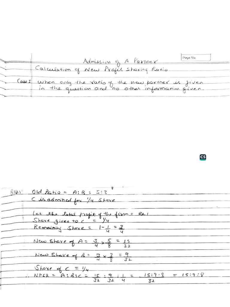 Admission of A Partner | PDF