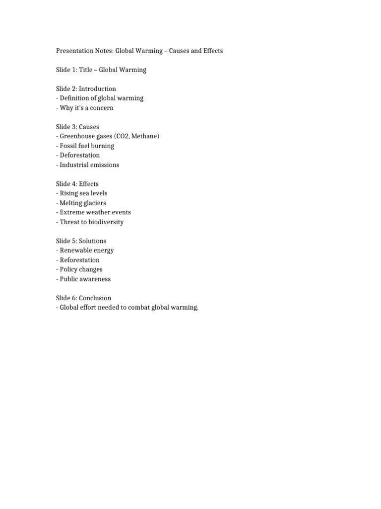 Global Warming: Causes & Effects Explained | PDF