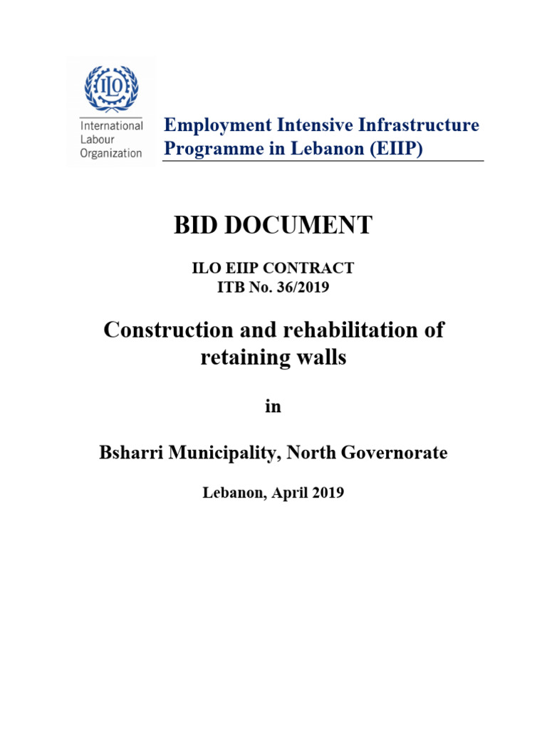 Bod Document For Retaining Wall | PDF | Specification (Technical ...