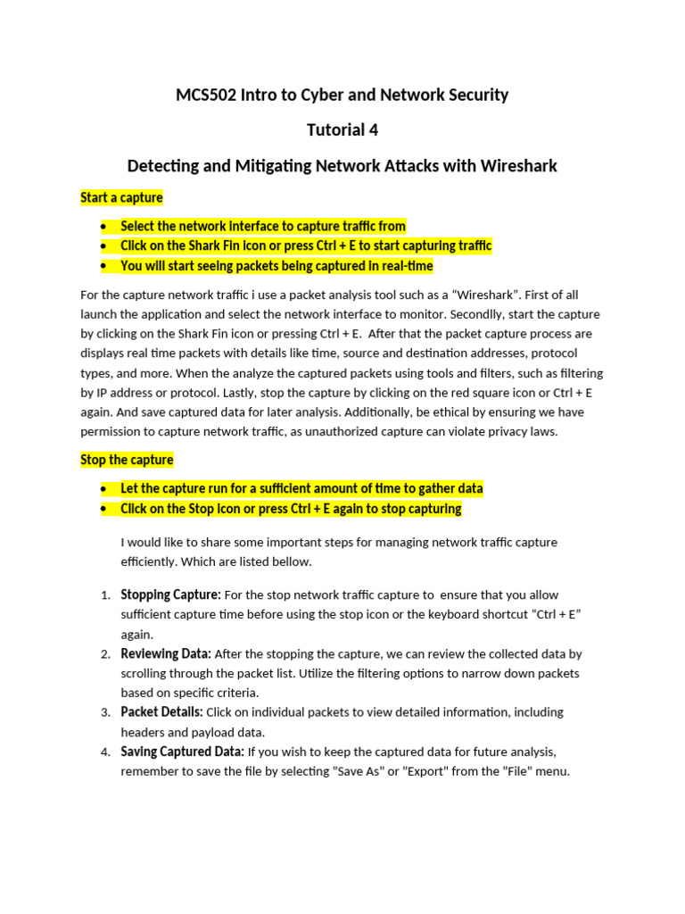 MCS502 TUtorial 4b by Yash Desai | PDF | Transmission Control Protocol ...