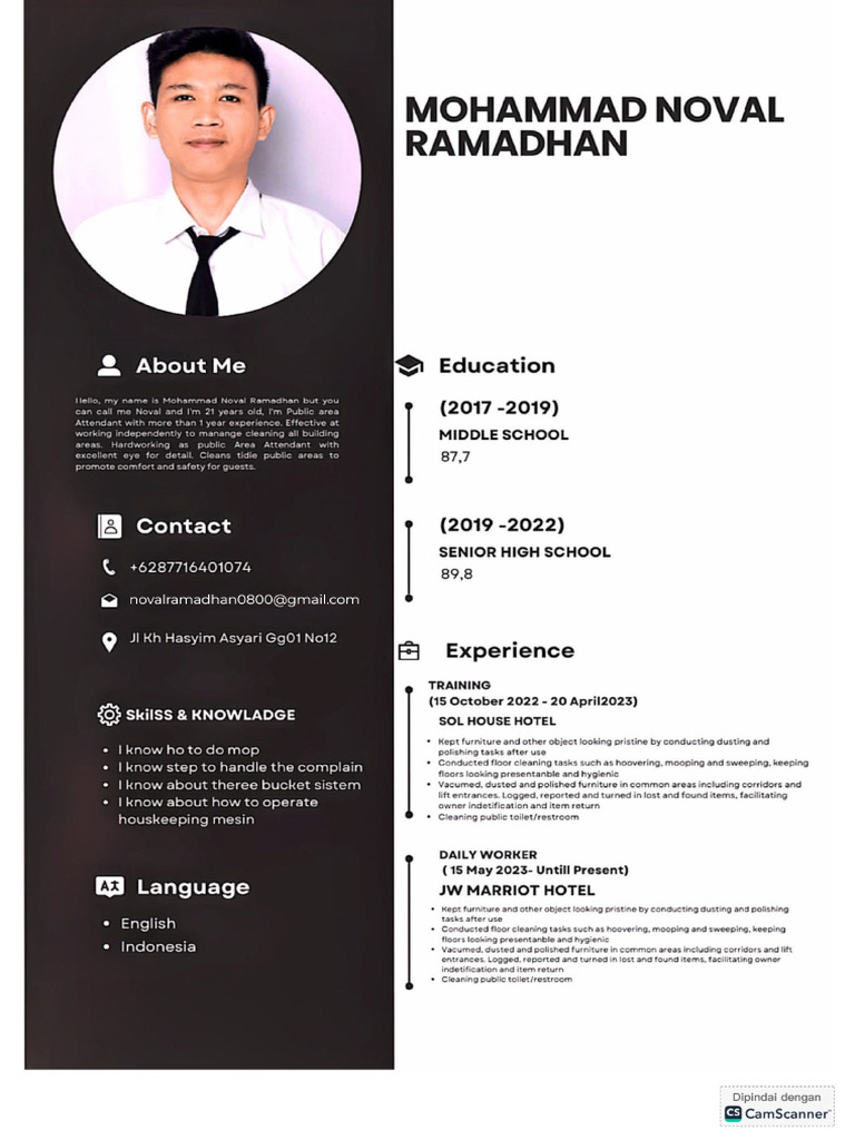 CV Mohammad Noval Ramadhan | PDF