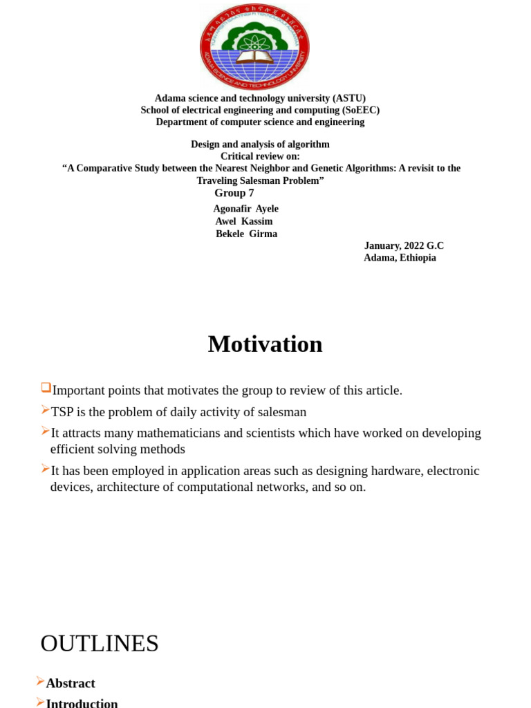 Design and Analysis of Algorithm TSP | PDF | Genetic Algorithm | Applied Mathematics