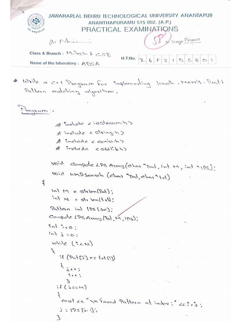 1st Sem External Lab ADSA | PDF