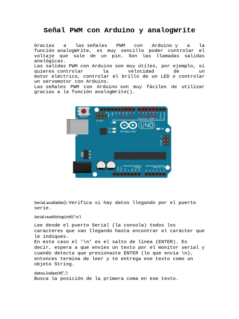 Señal PWM Con Arduino y AnalogWrite | PDF