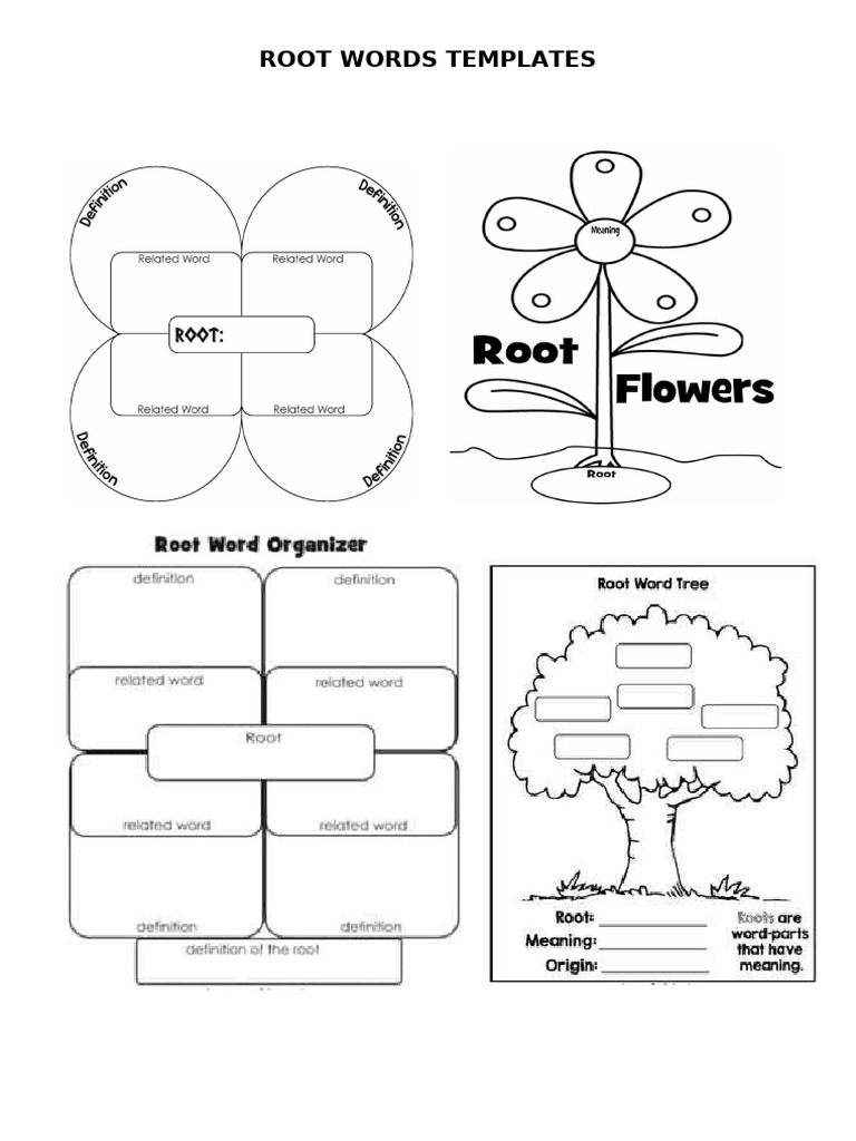 Root Word Templates | PDF