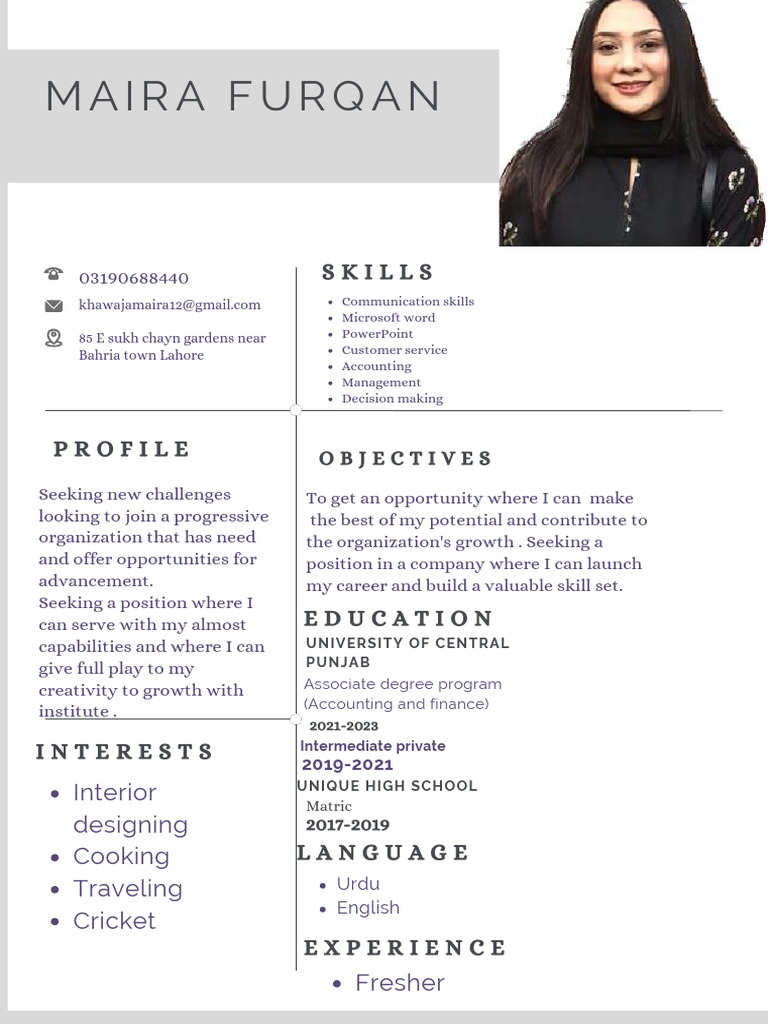 Grey & White Clean CV Resume | PDF
