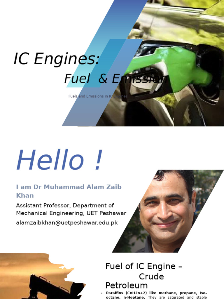 IC Engines: Fuel Types & Emissions Analysis | PDF | Exhaust Gas | N Ox