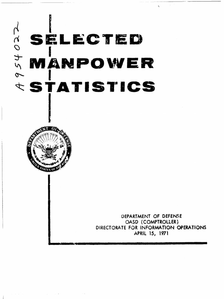Selected Manpower Statistics 1971 | PDF | Joint Chiefs Of Staff ...