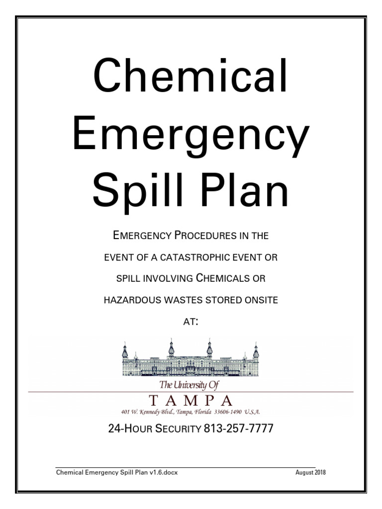 Chemical Emergency Spill Response PLAN | PDF | Pollution | Workplace