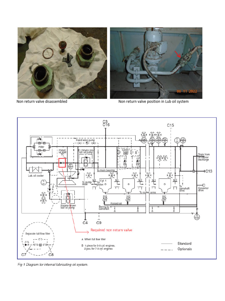Auxiliary Engine LO System Non-Return Valve | PDF