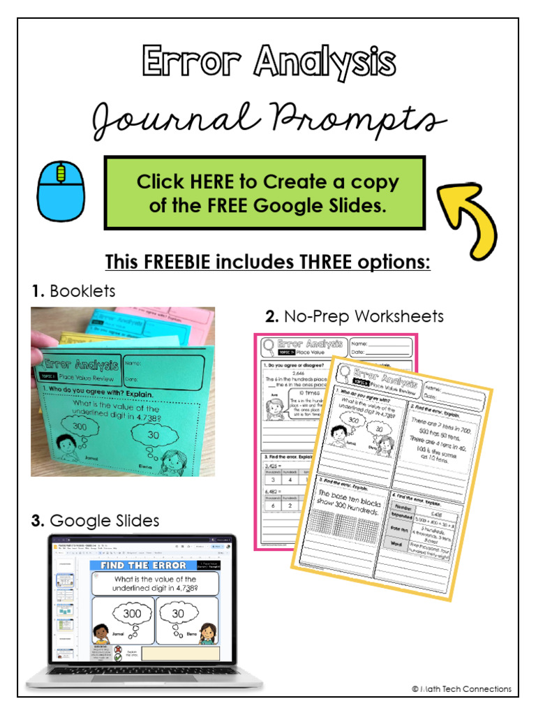 FREE Error Analysis Mathprompts 1st 6th | PDF