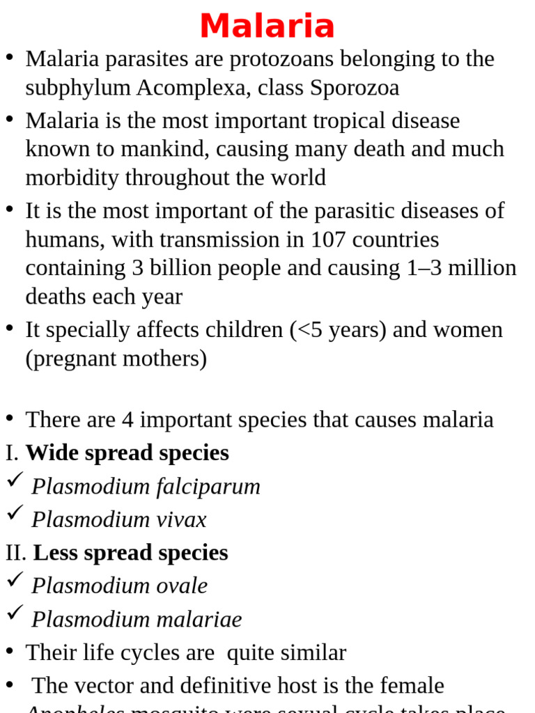 Blood Parasites For Medicine PCI | PDF | Malaria | Plasmodium