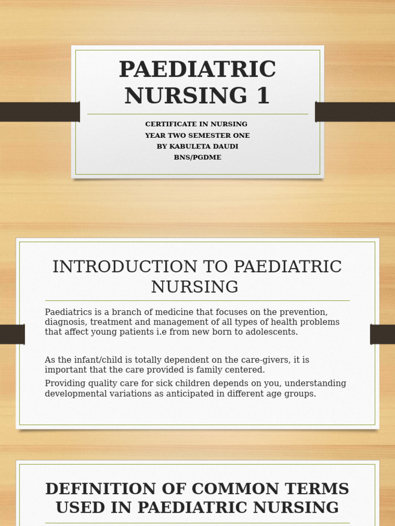 Paediatric Nursing Pt1 ( | PDF | Infants | Pediatrics