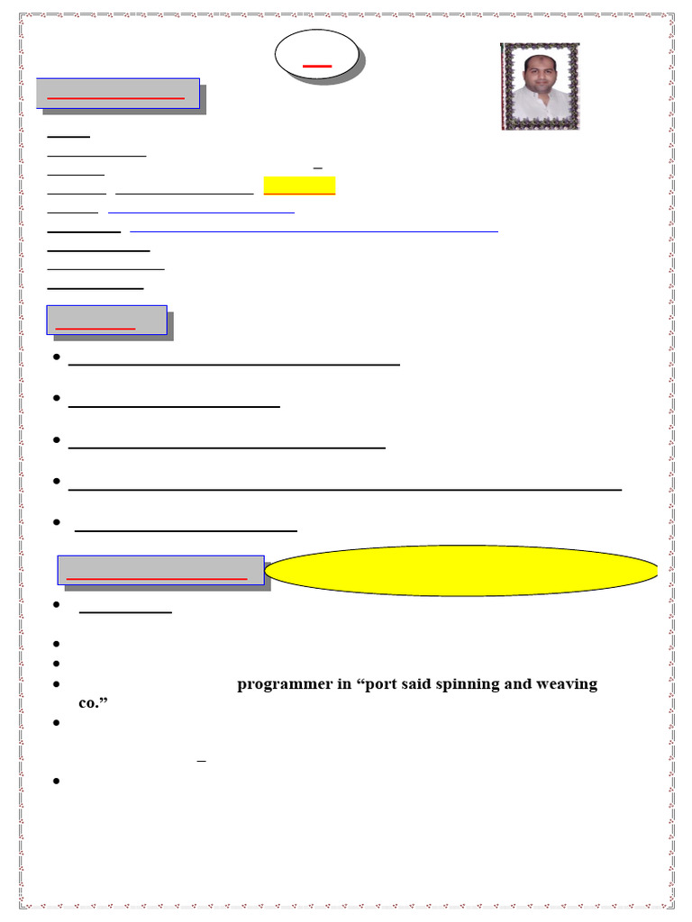 Comprehensive CV of Wael Ahmed Salim | PDF | Learning