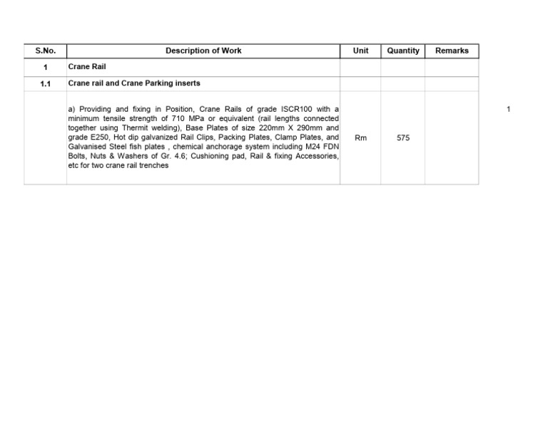 Crane Rails | PDF