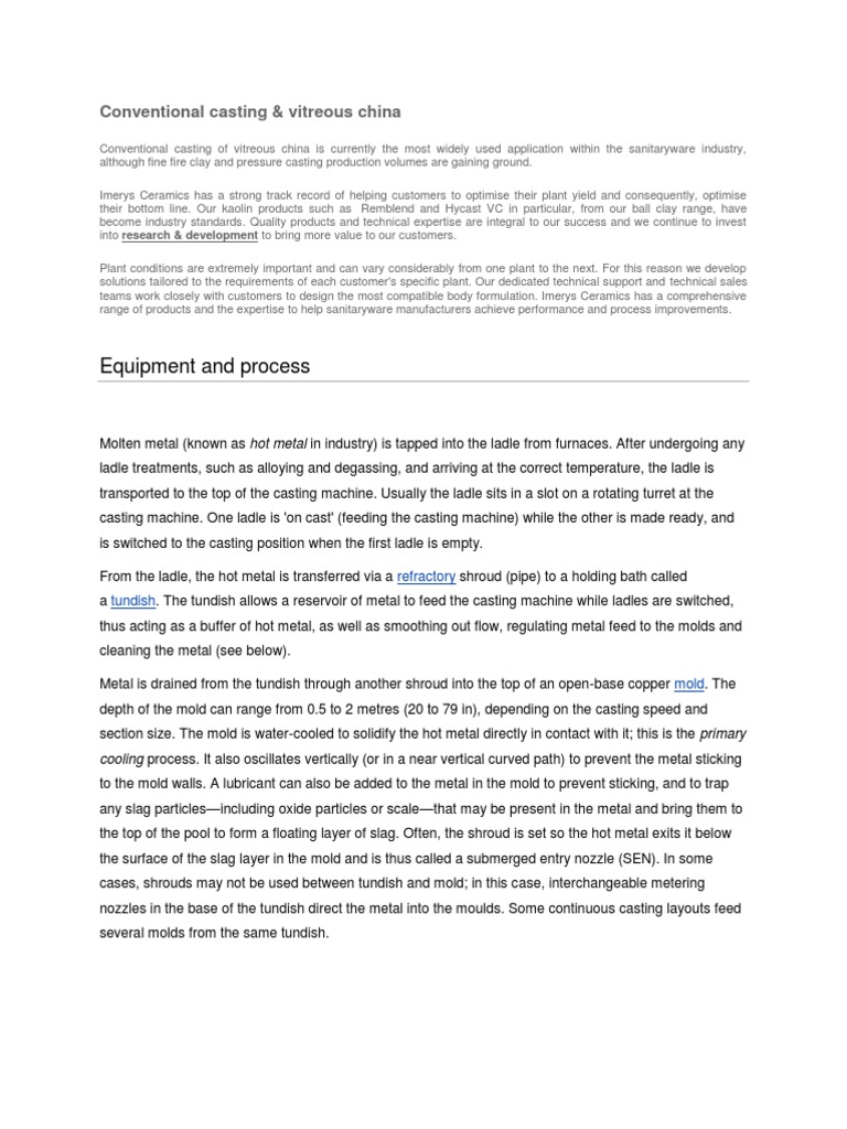 Conventional Casting | PDF | Casting (Metalworking) | Plastic