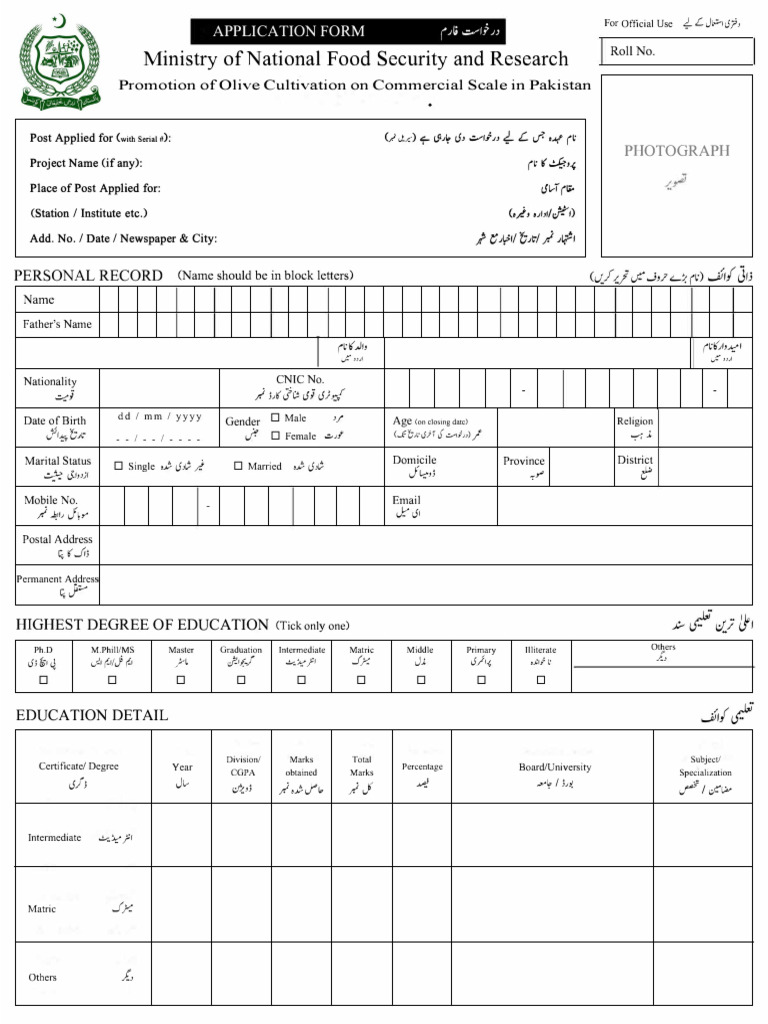 Job Application Form Olive | PDF