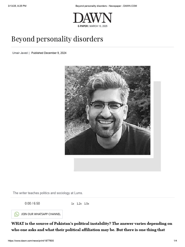 Beyond Personality Disorders - Newspaper | PDF | Economies