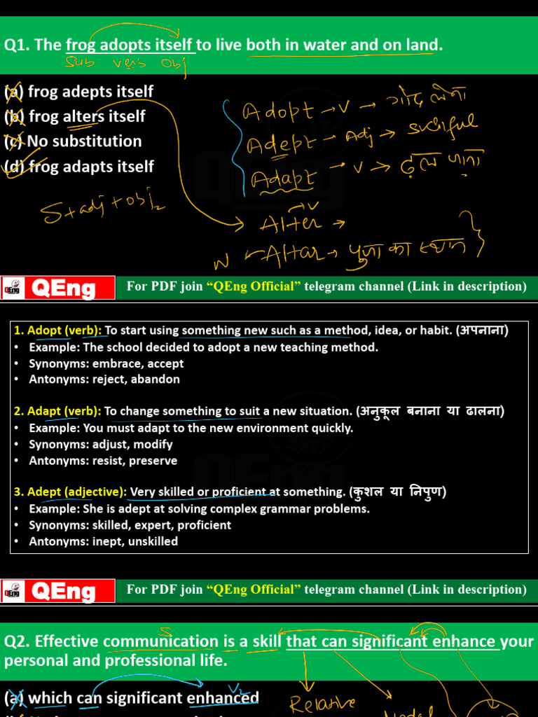 Sentence Improvements (Marks Booster - 02) With Annotations | PDF