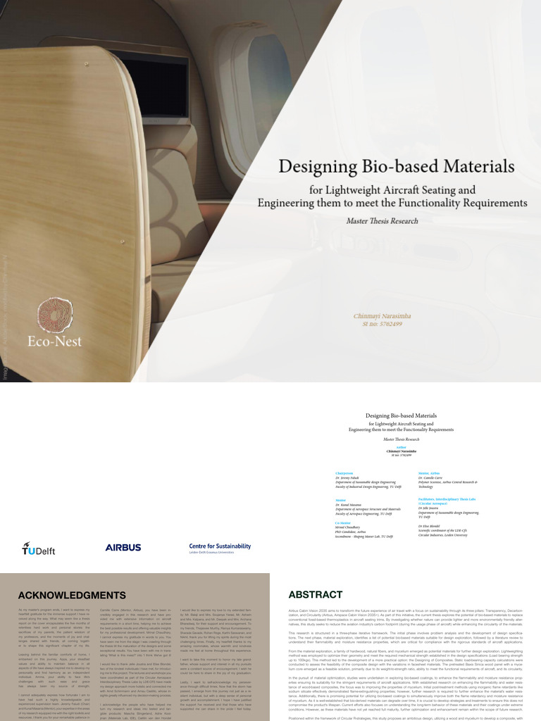 Bio-based Materials for Aircraft Seating | PDF | Aircraft | Aviation