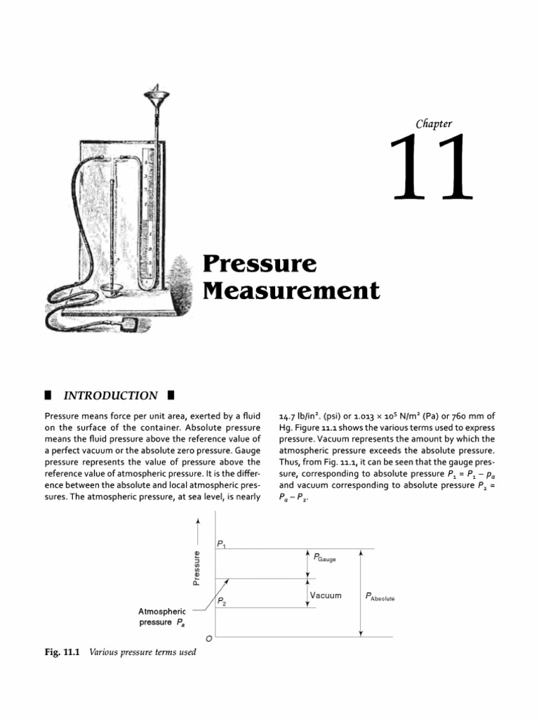 Classroom Notes Pressure Measurement | PDF