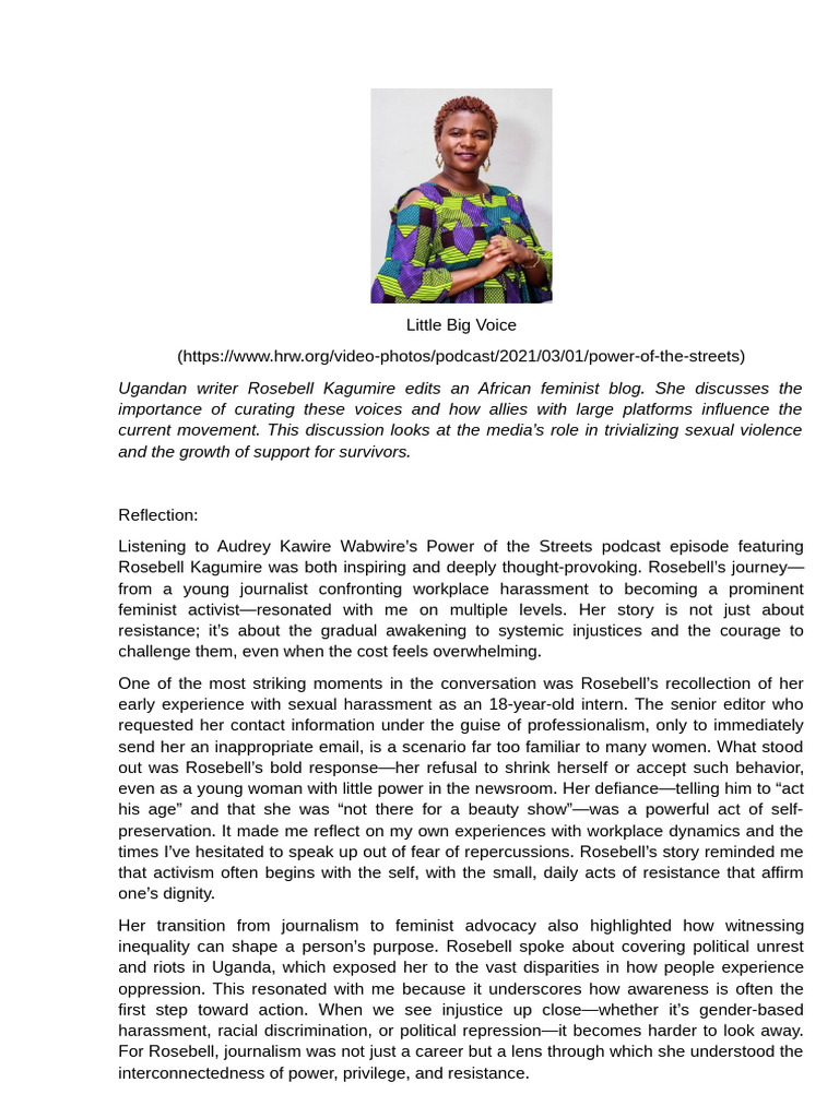 Podcast - Little Big Voice | PDF | Gender Equality | Gender Studies