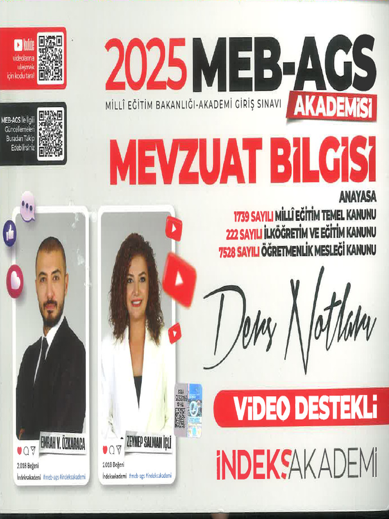 İndeks Meb-Ags Mevzuat Bi̇lgi̇si̇ Vi̇deo Ders Notu | PDF