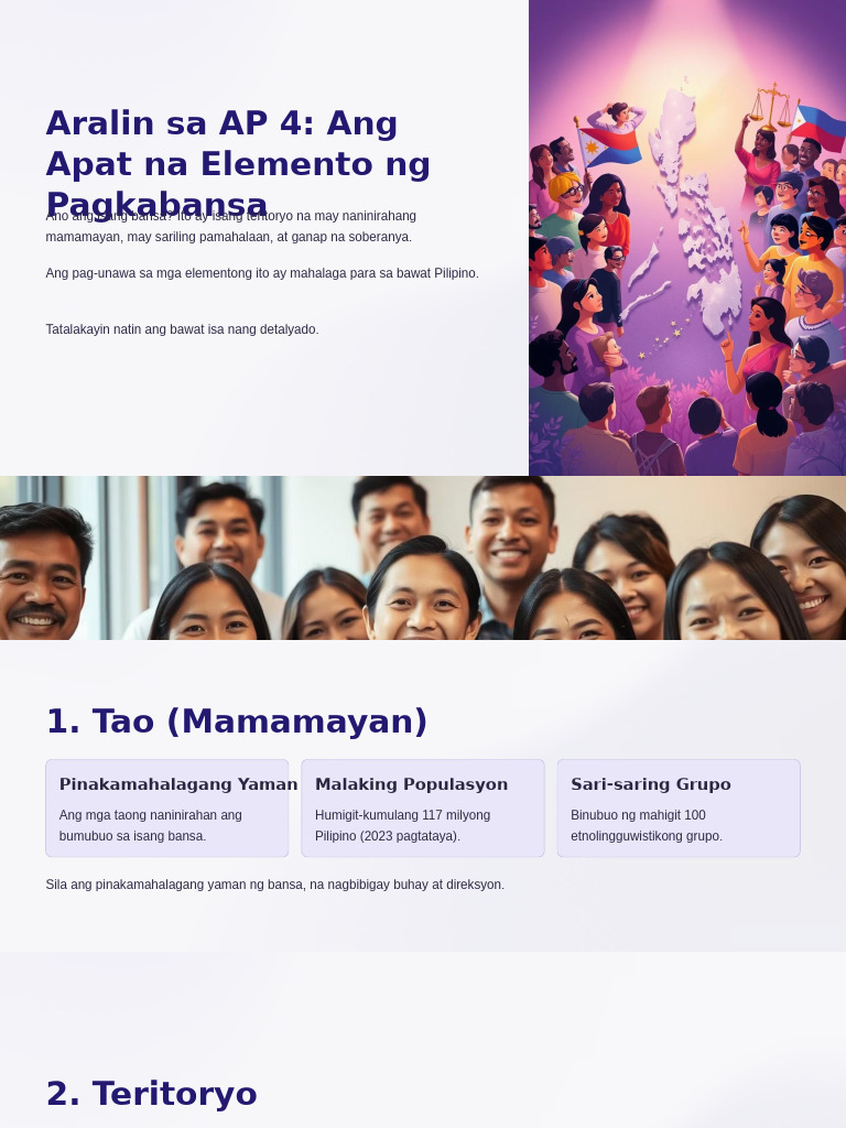 Mga Elemento NG Pagkabansa | PDF