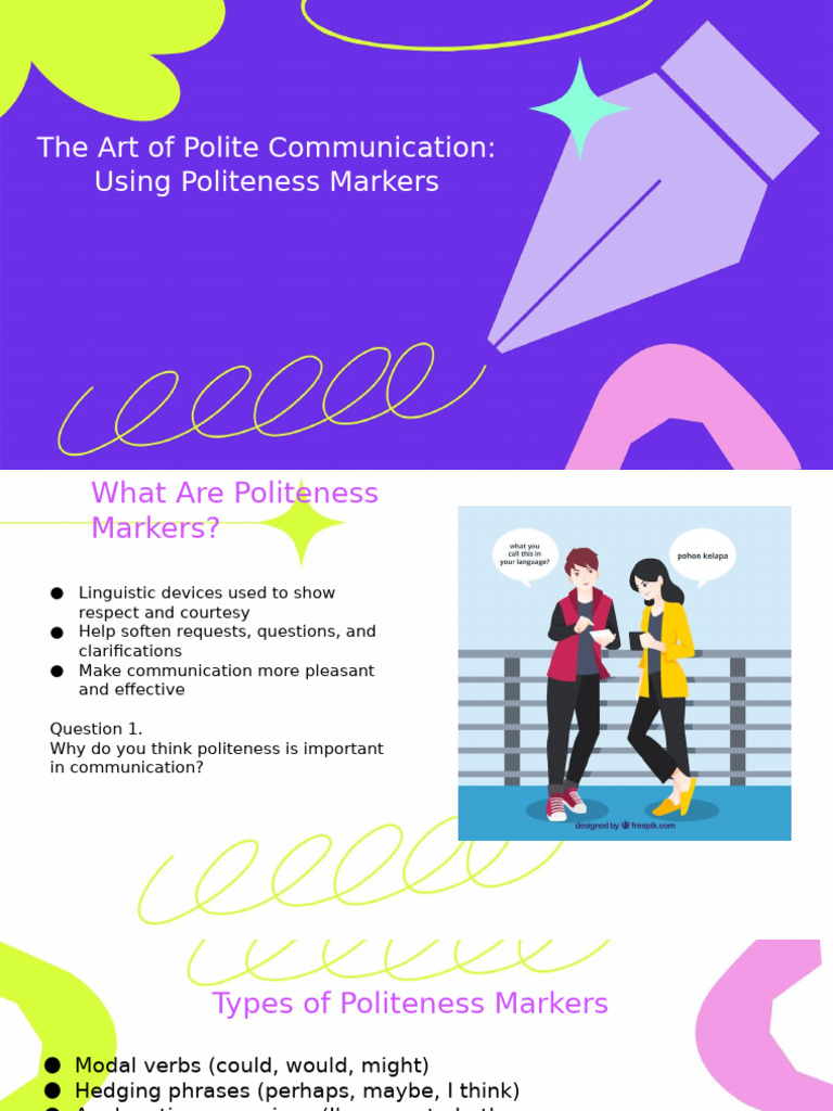 Effective Com - Polite Markers 2 | PDF | Question | Communication