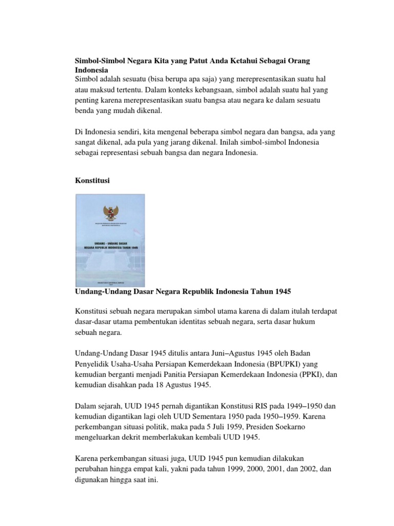 Simbol Negara Revisi | PDF