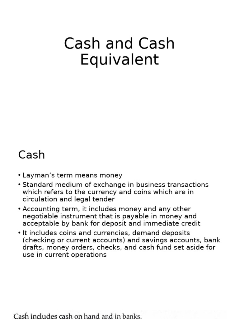 Lesson 2 Cash and Cash Equivalent 1 | PDF