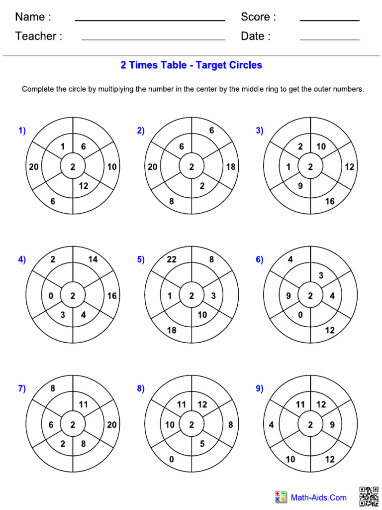 Times Table 2 | PDF