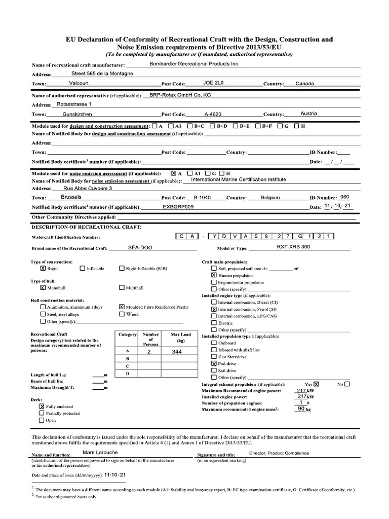 EU-Declaration-of-Conformity-2013-DIRECTIVE-2016-ADCO - PDF - Master ...