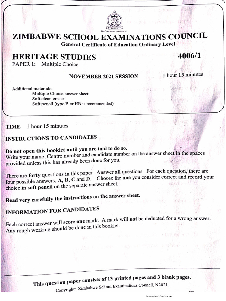 Heritage P1 2021 | PDF