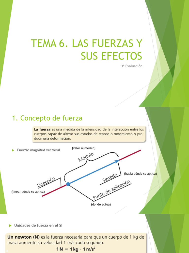 TEMA 6 - Presentación Fyq | PDF | Fuerza | Velocidad