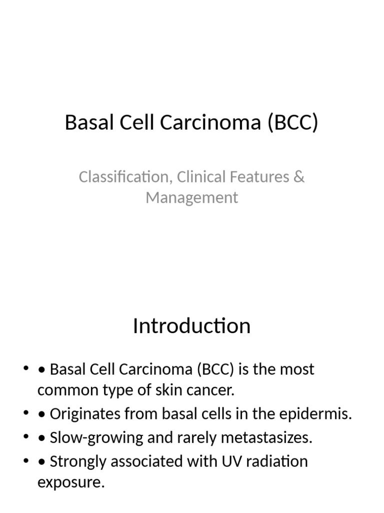 Basal Cell Carcinoma: Types and Features | PDF
