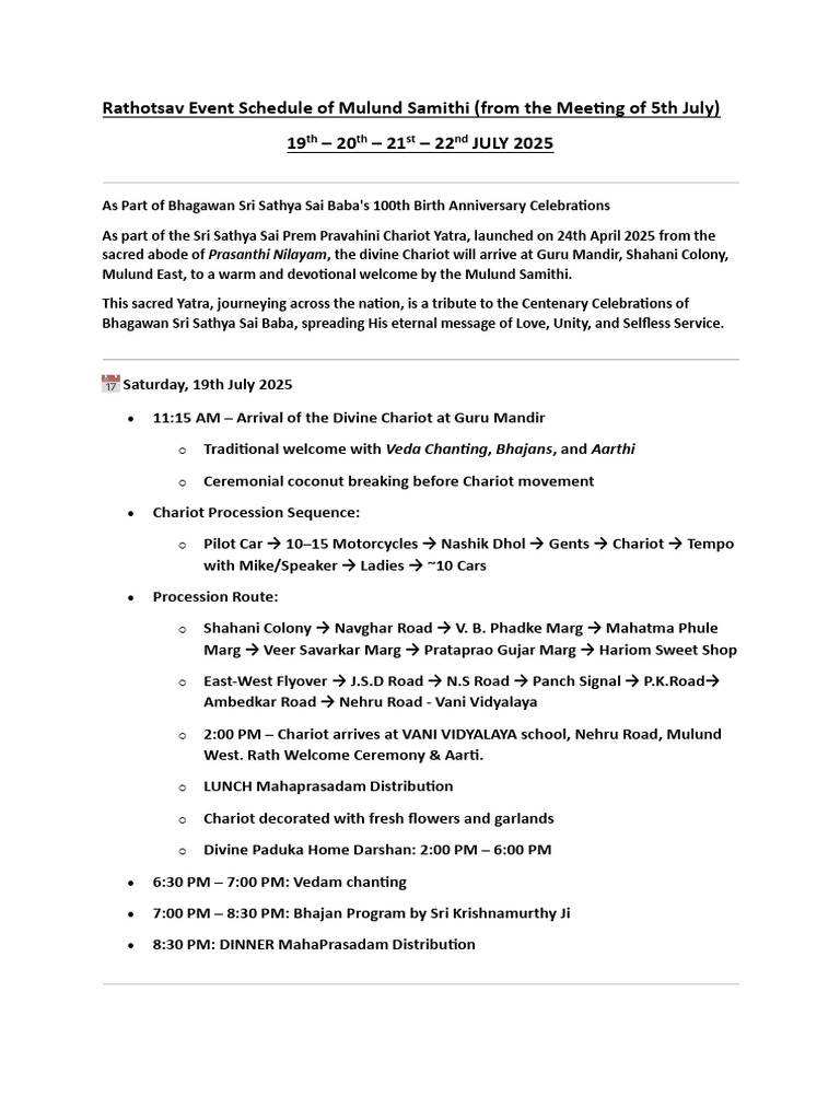 5th July Meeting Mins - Planned Schedule | PDF | Indian Religions ...