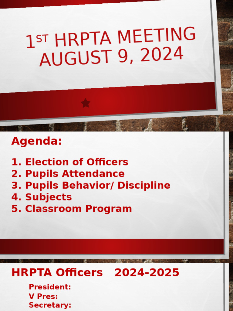 HPTA Meeting.2023 2024pptx | PDF