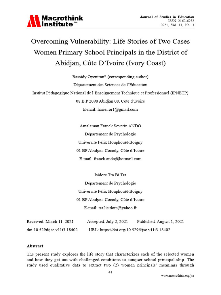 Overcoming Vulnerability Life Stories of Two Cases Women | PDF ...
