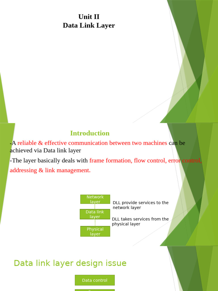 CNS - Unit 2 (Data Link Layer) | PDF | Transmission Control Protocol | Error Detection And ...