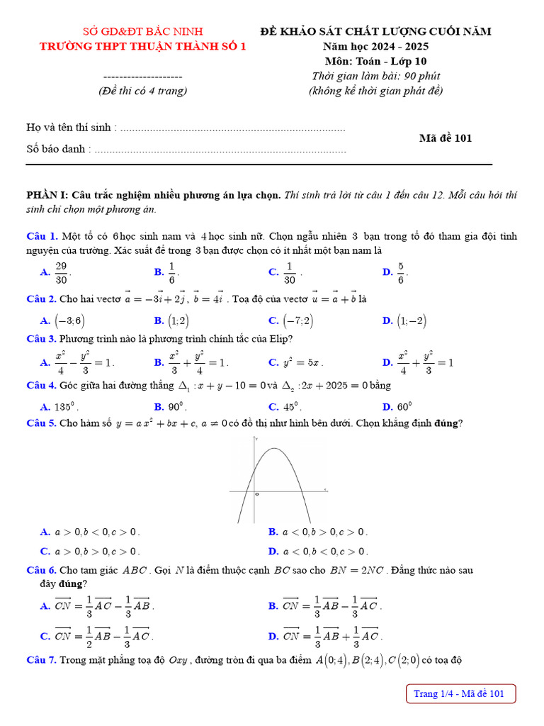 Thuan Thanh Gia Binh Lop 10 | PDF